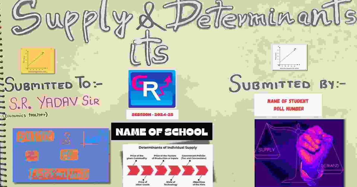 Economics project on supply class 11 | GROWTH RATE