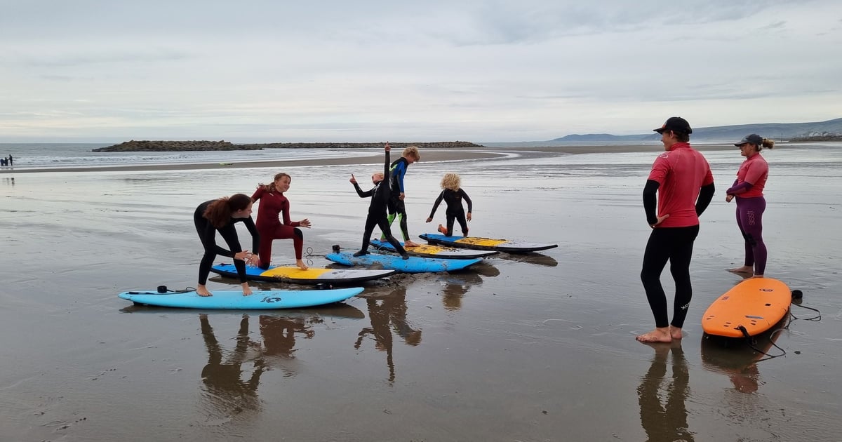 Comprehensive Surf lessons for beginners in Borth or Ynyslas, Mid Wales ...