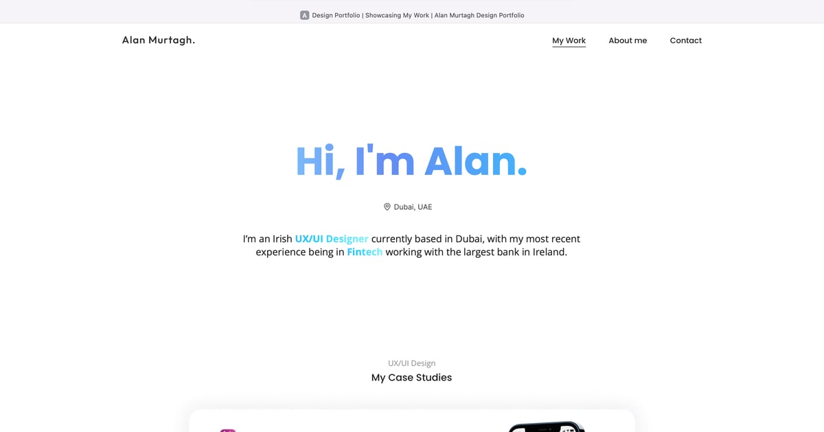 Design Portfolio | Showcasing My Work | Alan Murtagh Design Portfolio