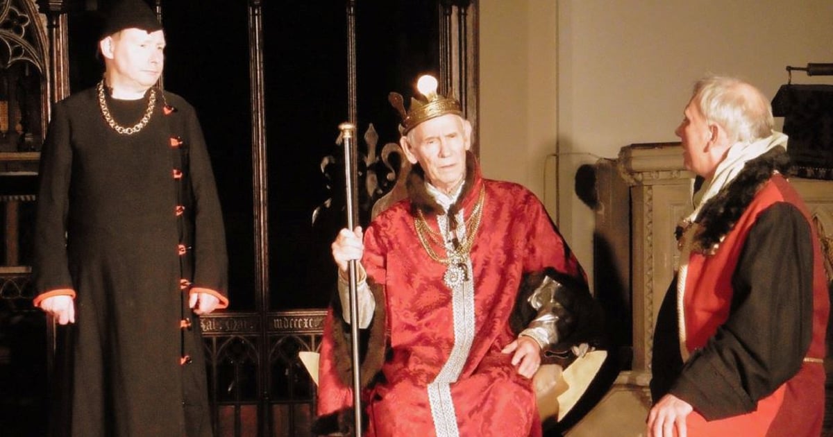 The Players of St Peter performing medieval mystery plays in London ...