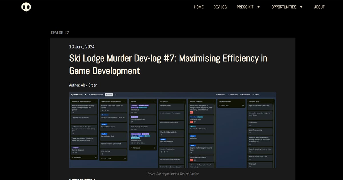 Maximising Efficiency in Game Development