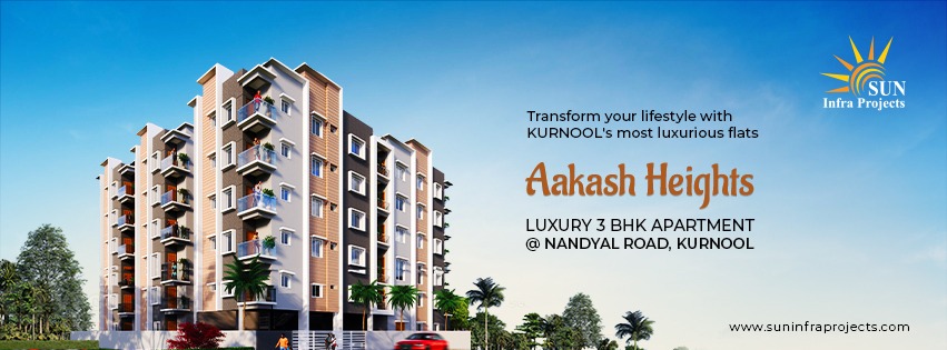 Aakash Heights 3BHk Apartment @ Nandyal Check Post, Kurnool | Sun Infra ...