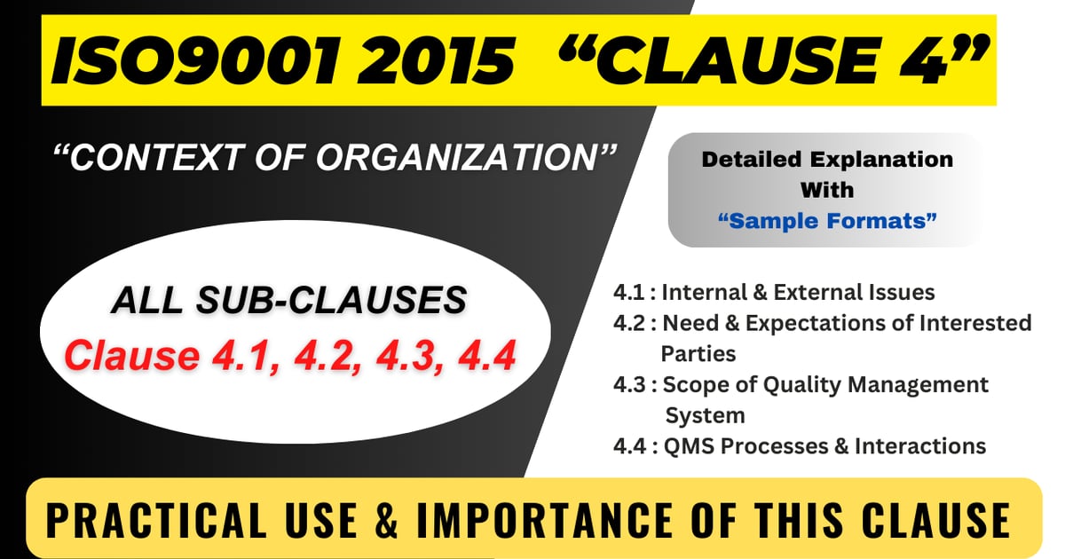 ISO 9001 Clause 4. Context of organization | ITA Mech Engineering ...