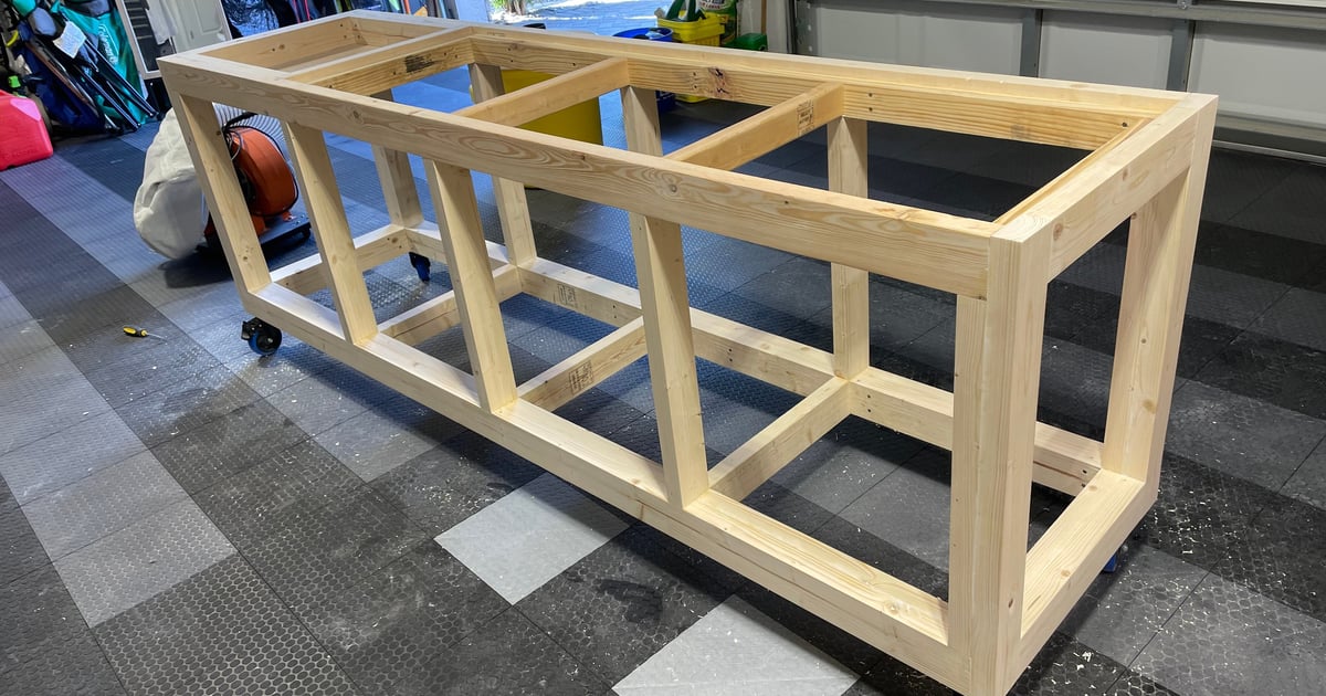 Ultimate ManCave Garage Workbench Part 1 - Framing | ManCave Garage ...