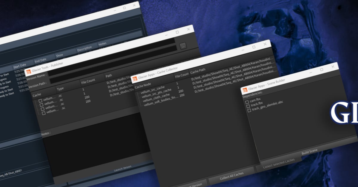 Glacier VFX Pipeline Tools | Google Sheets API Integration | Karan Mirajkar