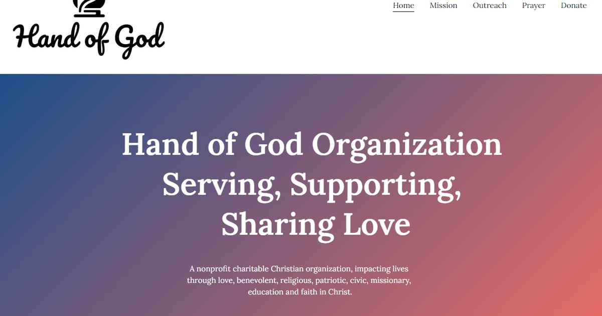 Hand of God Organization | Nonprofit Christian Organization | RCCG
