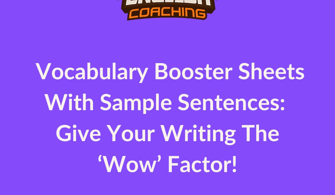 Vocabulary Booster Sheets | Hampton English Coaching
