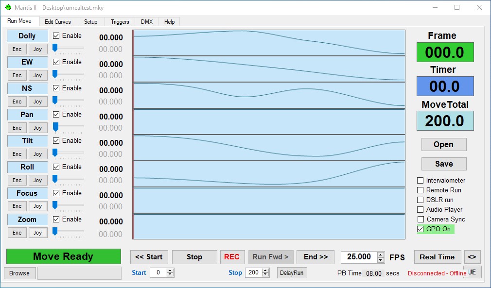 Mantis Realtime Motion Control Software