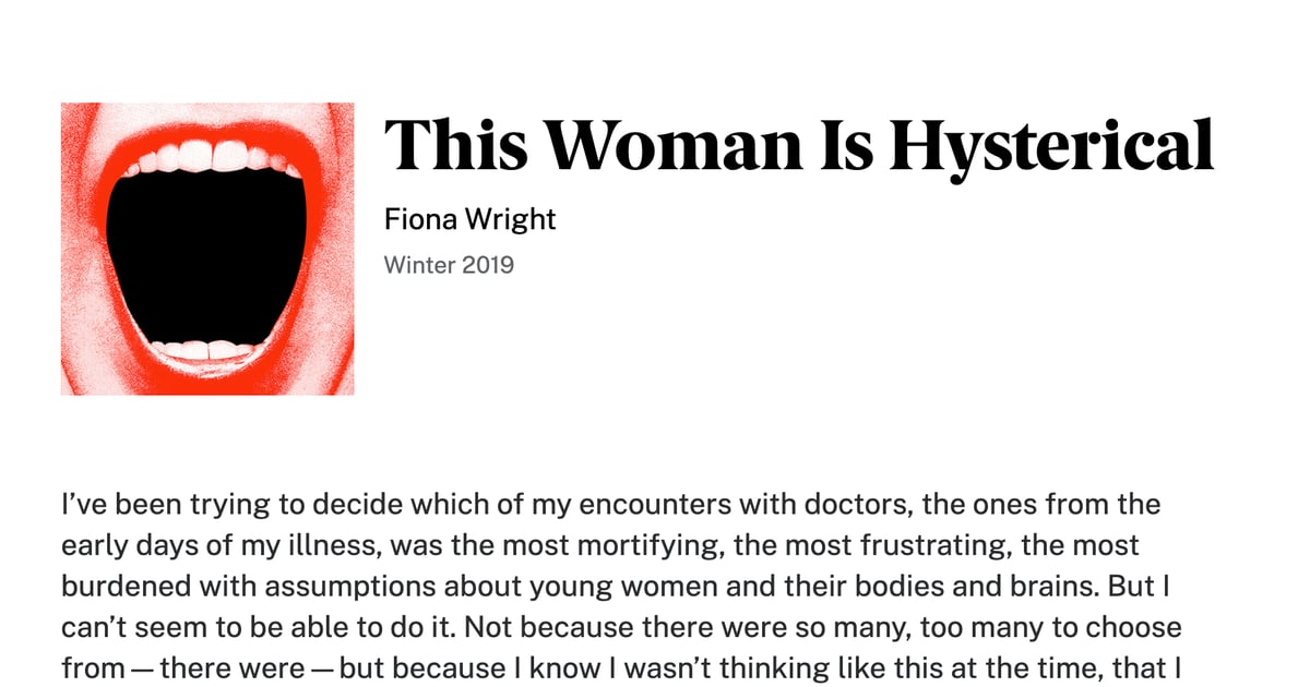 This Woman is Hysterical | Fiona Wright