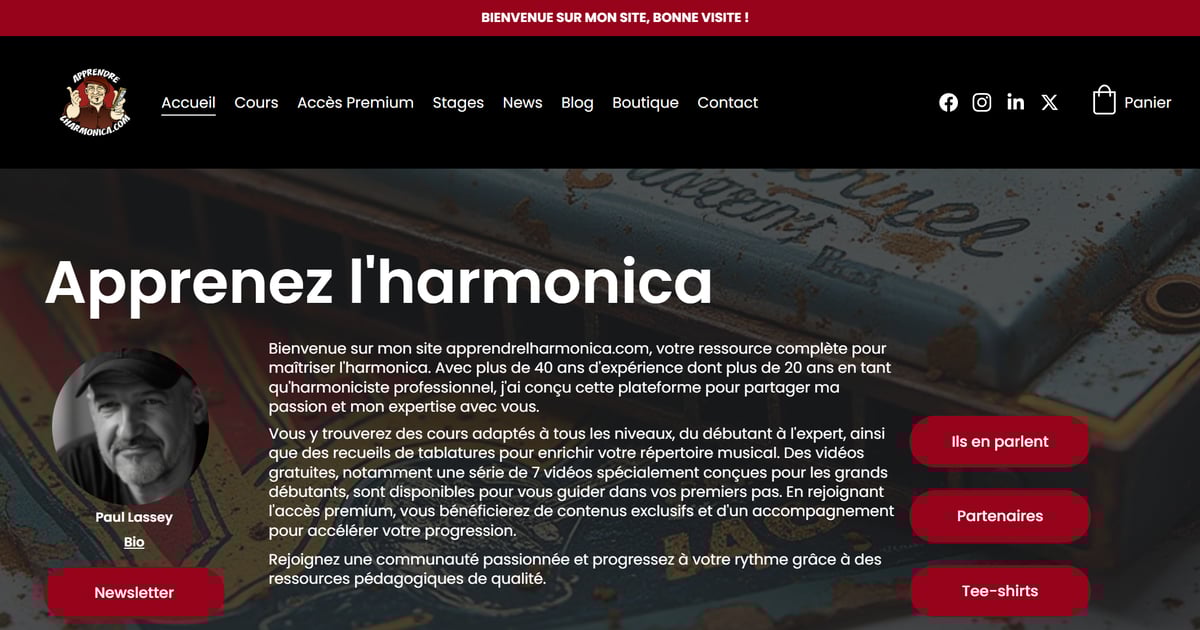 Apprenez l'harmonica en ligne et en présentiel | apprendrelharmonica.com