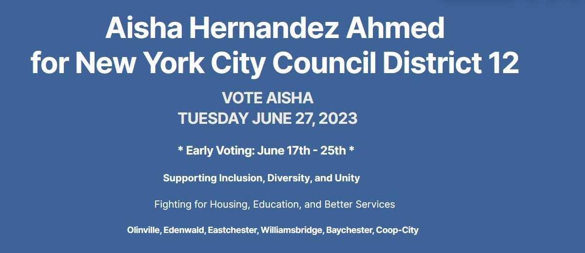 Aisha Hernandez Ahmed for City Council District 12 | Fighting for ...