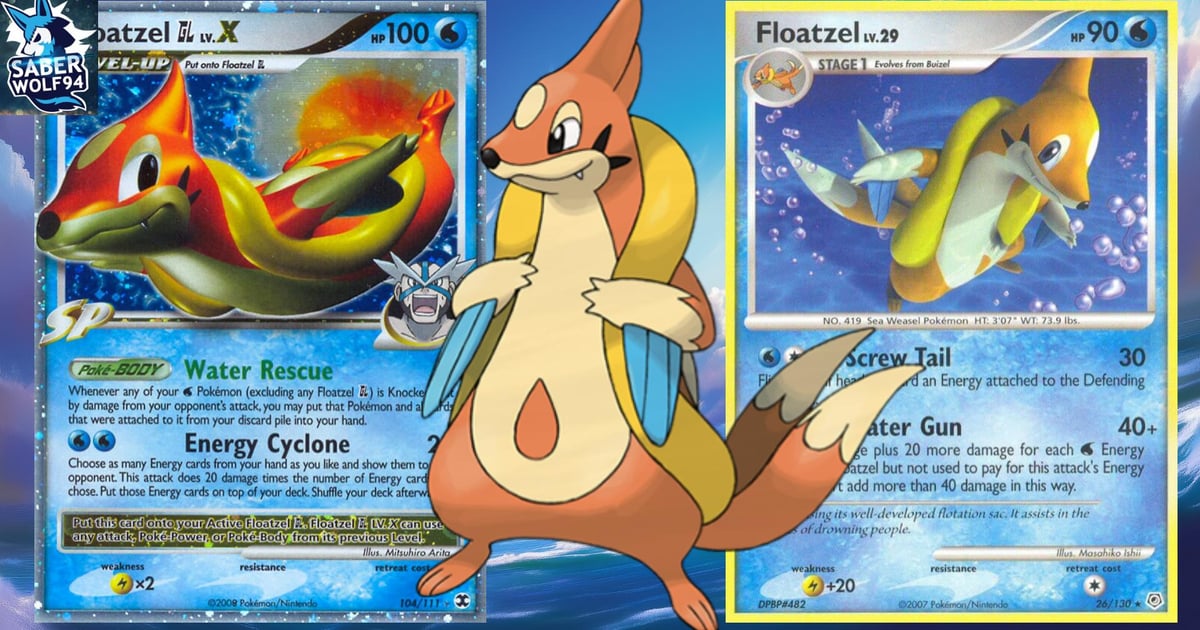 History of Floatzel in the TCG Pokemon Trading Card Game Overview! | sabatcg