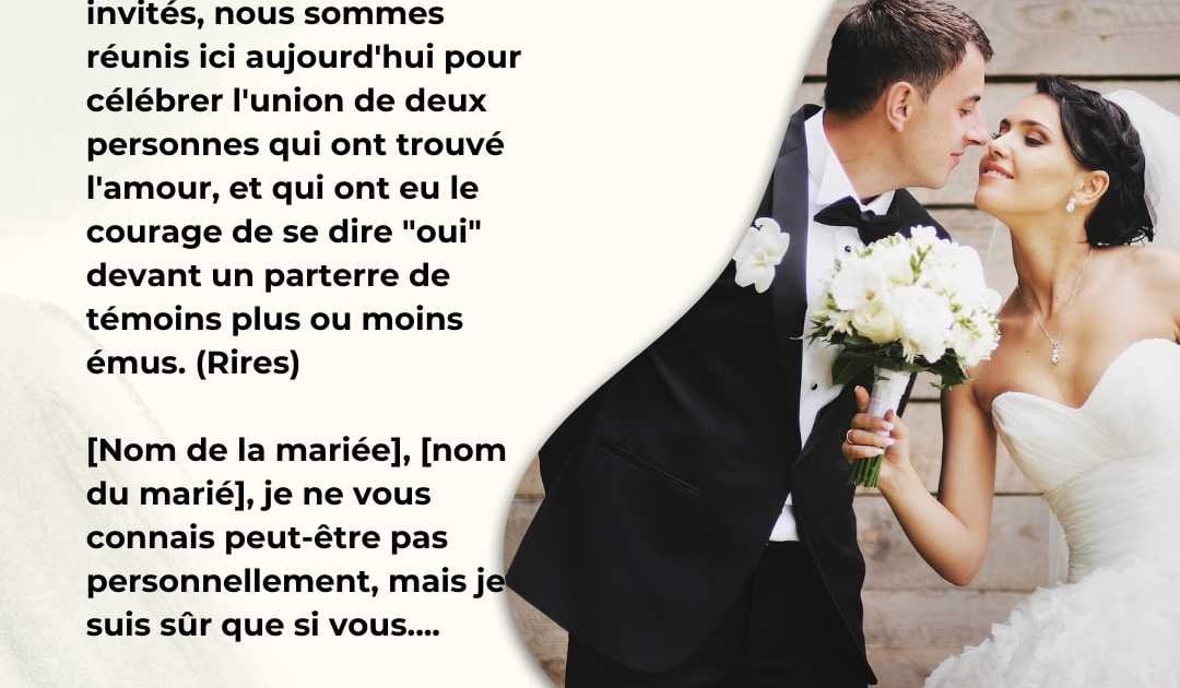 Modèle de Discours de Mariage Humoristique : Révélez le Comique qui Sommeille en Vous | Skills ...