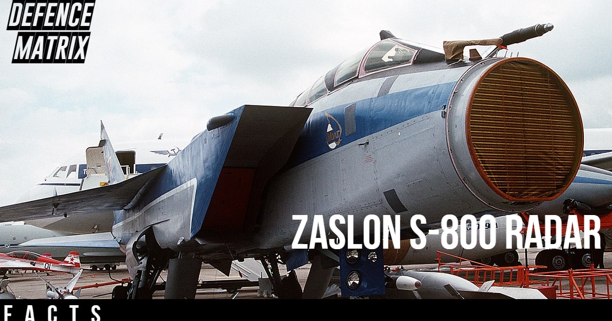 Zaslon S-800 radar | Defence Matrix