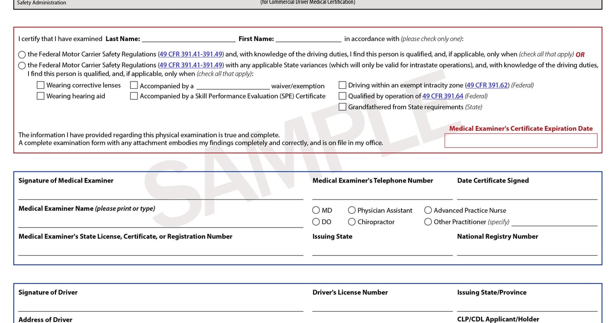 DOT Medical Cards | Drug and Alcohol Testing | Master-Med LLC