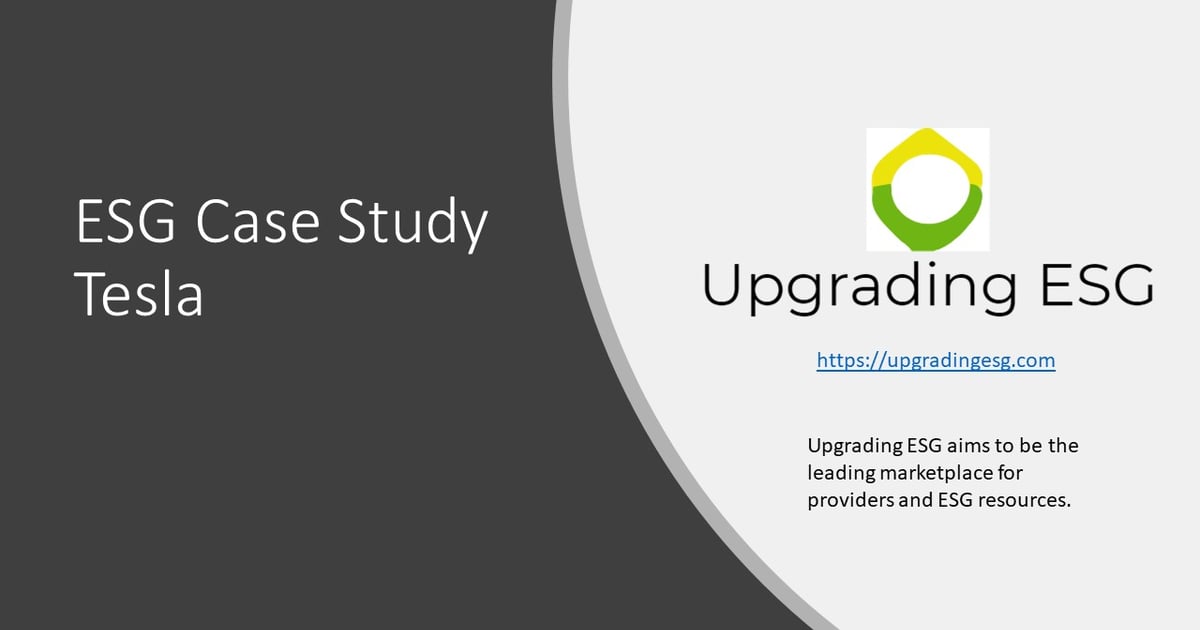 ESG Case Study - Tesla | upgrading ESG