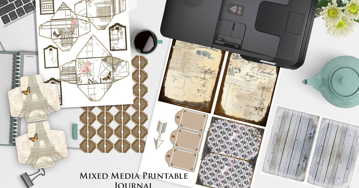 Free Folio Kit & Tutorial Download | Mixed Media Supplies Instant Print ...