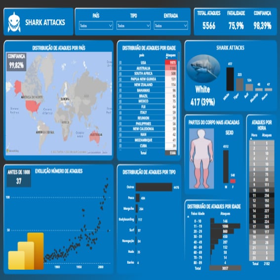 Dashboard Shark Attacks