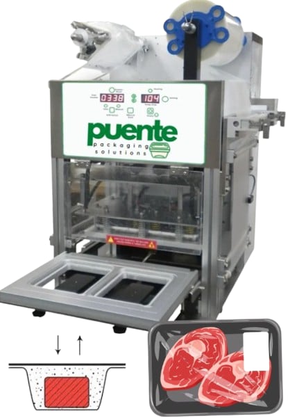 MAP Sealing Machine for Trays | Modified Atmosphere Packaging | Puente ...
