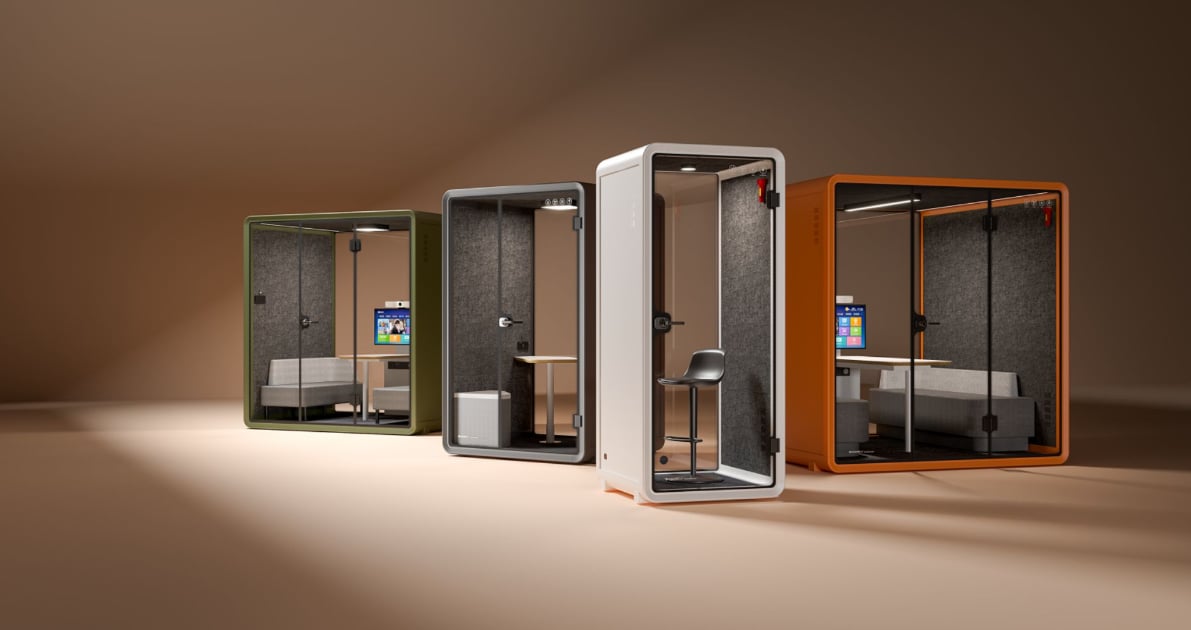 Silent Soundproof Office Booth | Movable, Private, Portable | Zev ...