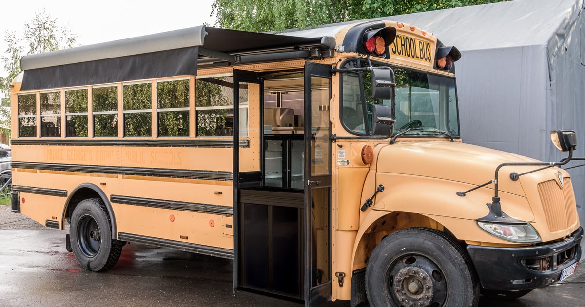 American School Bus Converted to Kebab Kitchen on Wheels | Food Truck ...