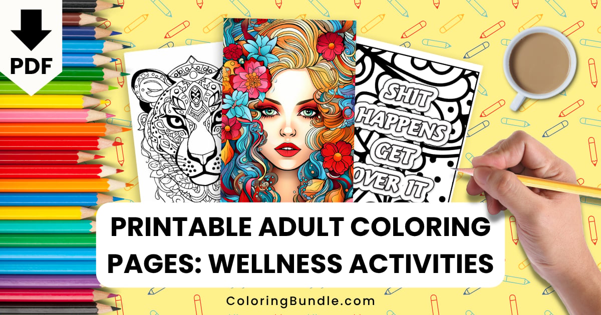 Printable Adult Coloring Pages: Wellness Activities (2025)