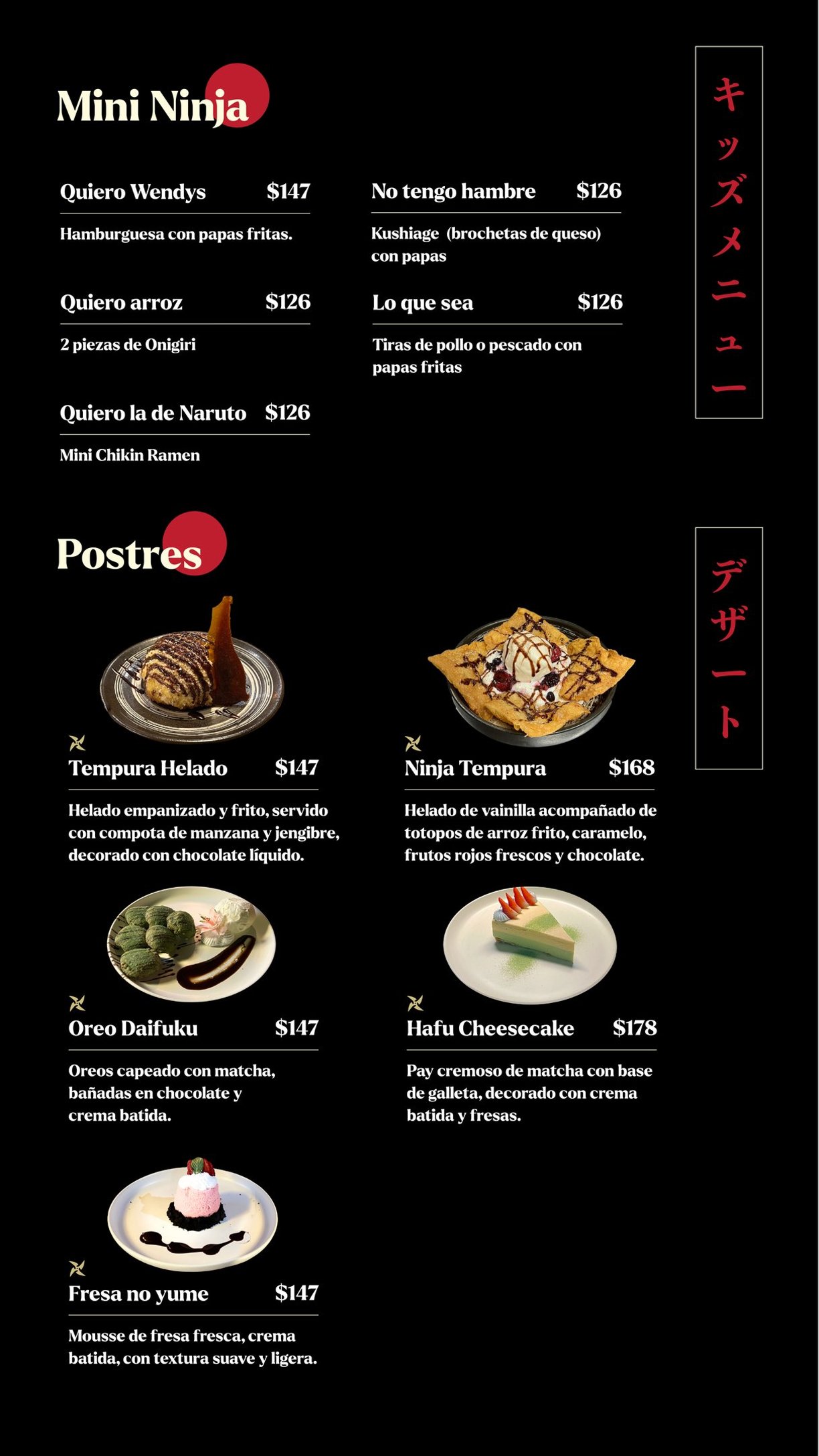 Menu Gomez Morin | Ninja Ramen