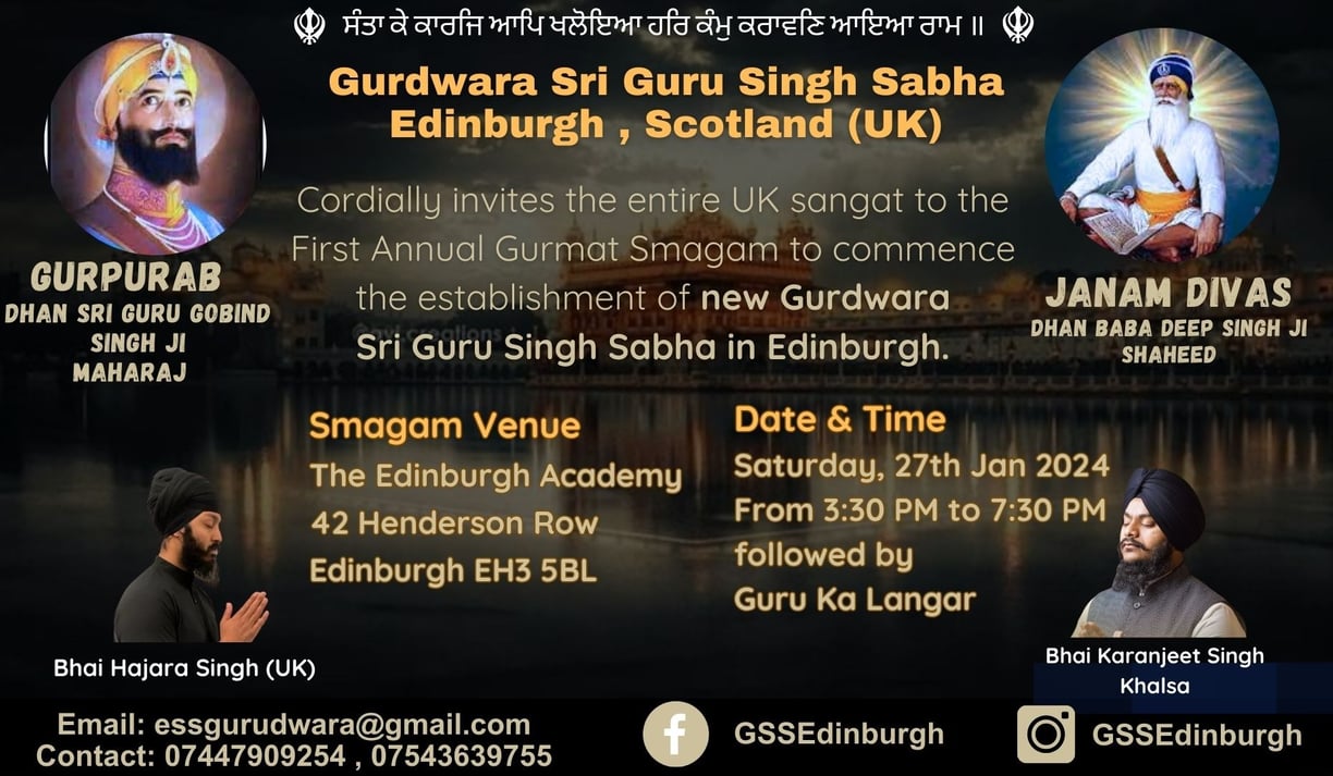 Sikh Gurudwara in Edinburgh | Gurdwara Sri Guru Singh Sabha Edinburgh