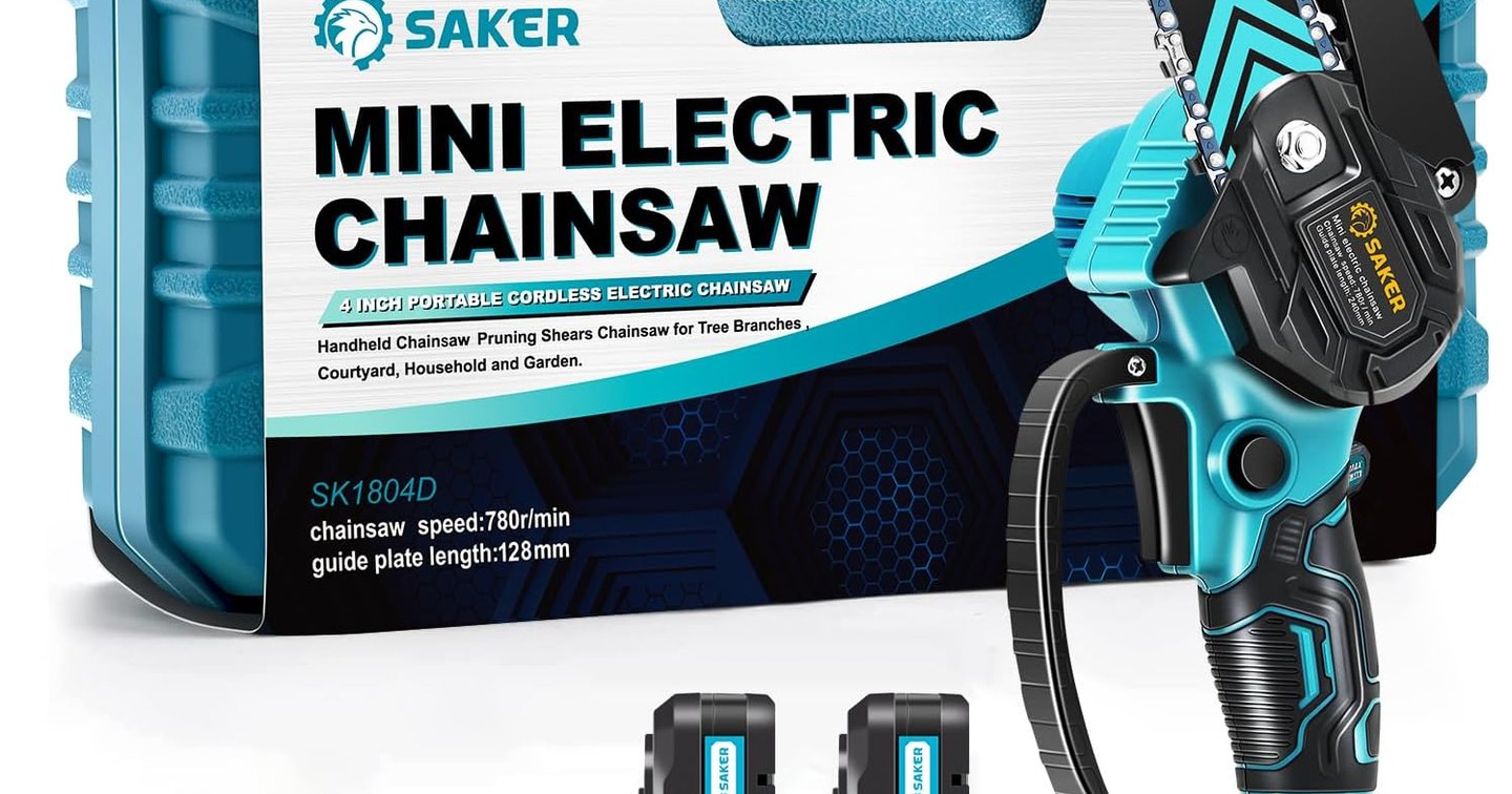 Saker Mini Cordless Electric Chainsaw — Compact Power for Easy Yard ...