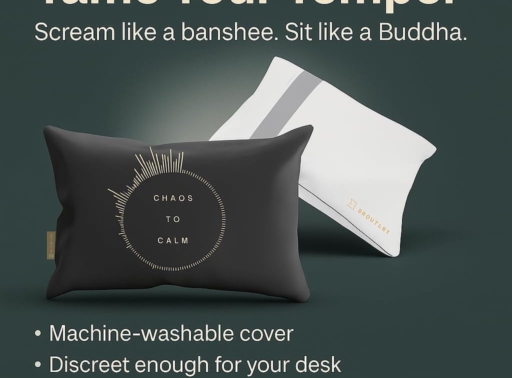 Shoutlet Stress Relief Pillow (150g) — Compact Comfort for Releasing ...