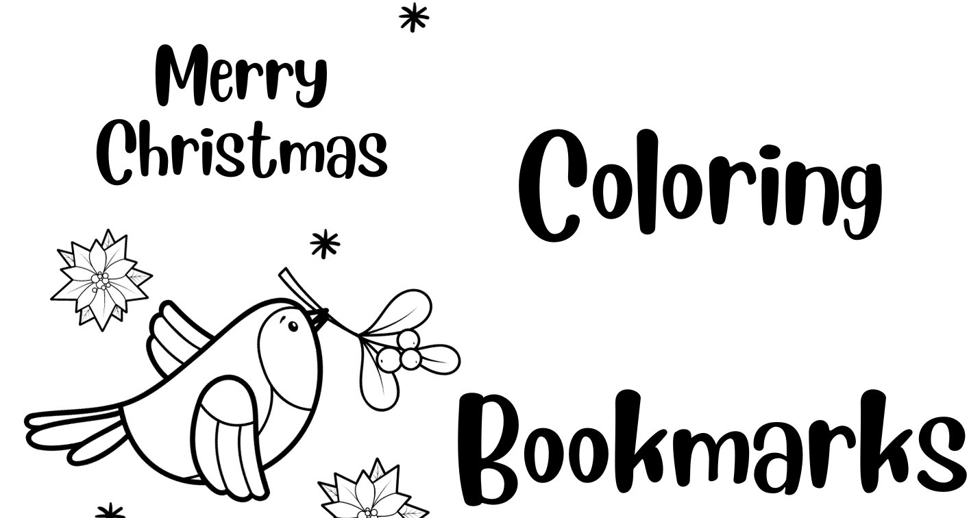 free printable christmas colouring bookmarks