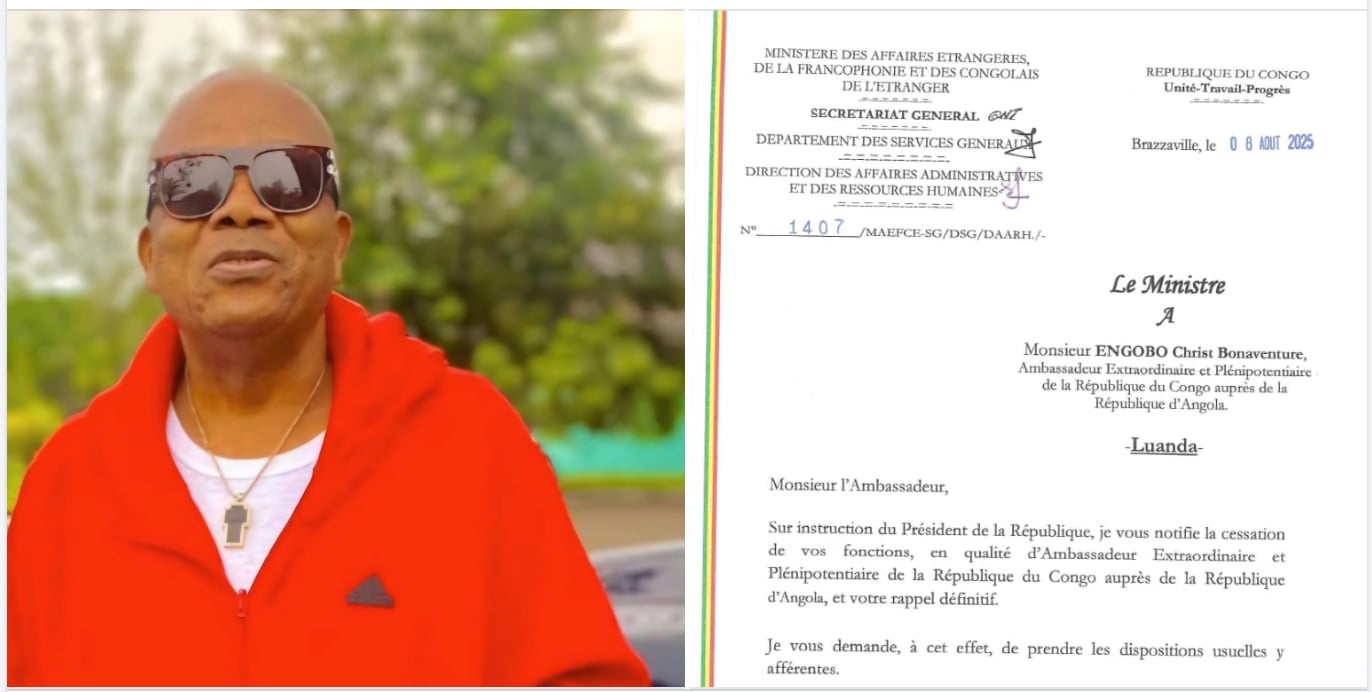 CONGO. Bonaventure ENGOBO rappelé à Brazzaville comme un malpropre