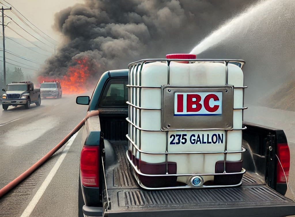 DIY Brush Fire, Fire Truck: Setting Up a 275-Gallon IBC Tote in a ...