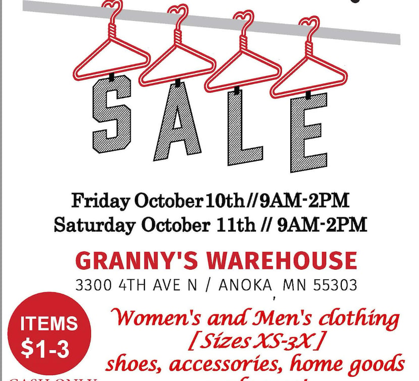 Fall Garage Sale Oct 10 & 11