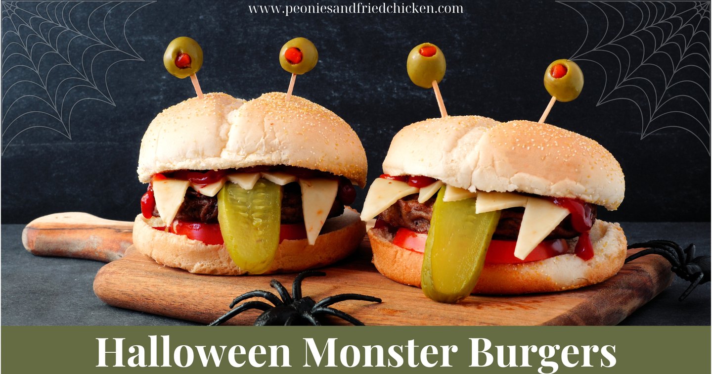 Halloween Monster Burgers | Peonies and Fried Chicken