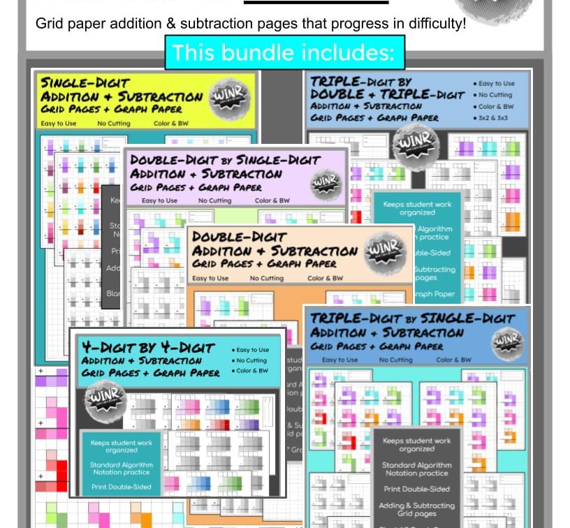 The best addition and subtraction practice worksheets! | WINR