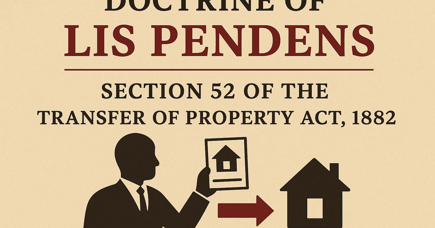 Doctrine of Lis Pendens under Section 52 TPA, 1882 – Meaning, Scope & Case Laws | THelawcritiQue