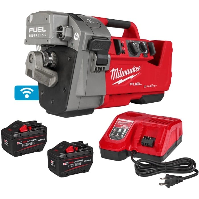 Milwaukee 2928-22 M18 FUEL RINGER Roll Groover for 2" - 6" Sch 10/40 ...