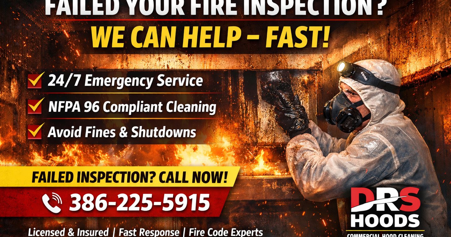 Failed Fire Inspection? Emergency Hood Cleaning in Florida | DRS Hoods ...