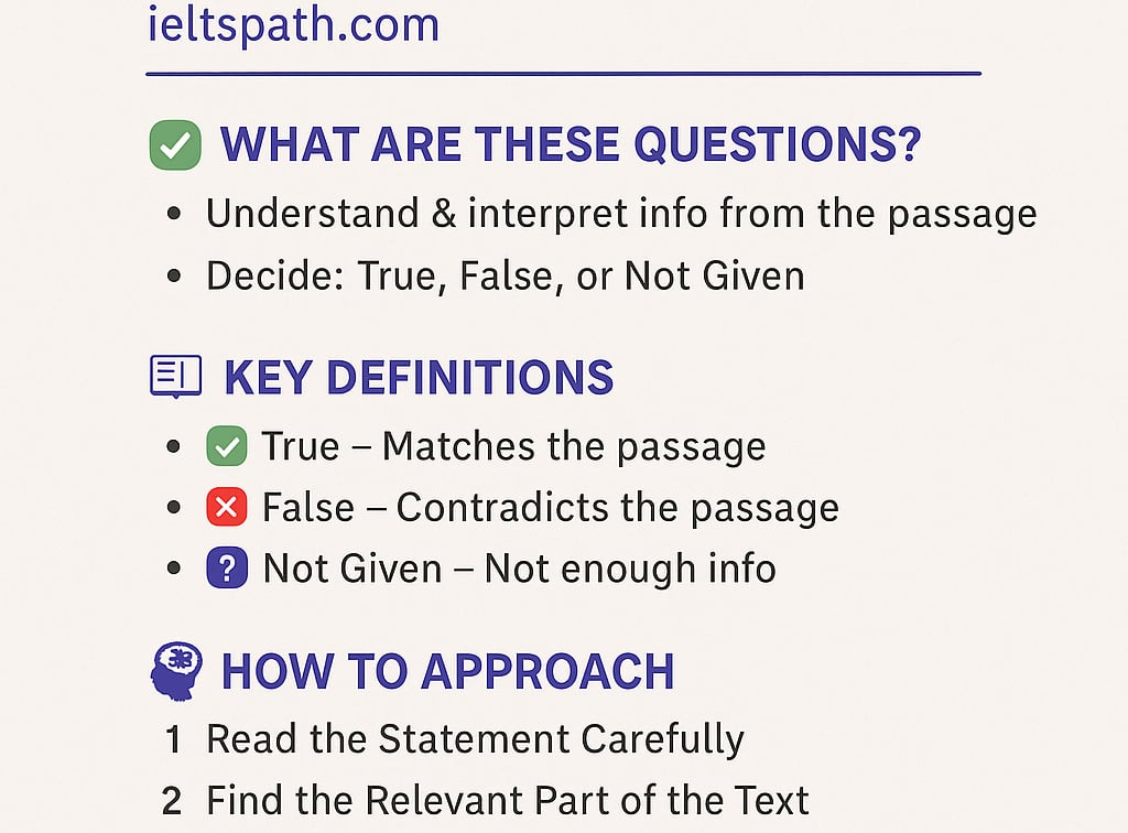 IELTS Reading Practice: True / False / Not Given Questions with Explanations | ieltspath.com