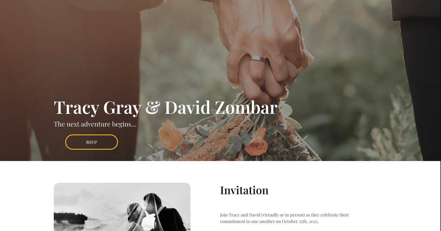 Tracy & David's Wedding Invitation - Join Us! | Tracy & David