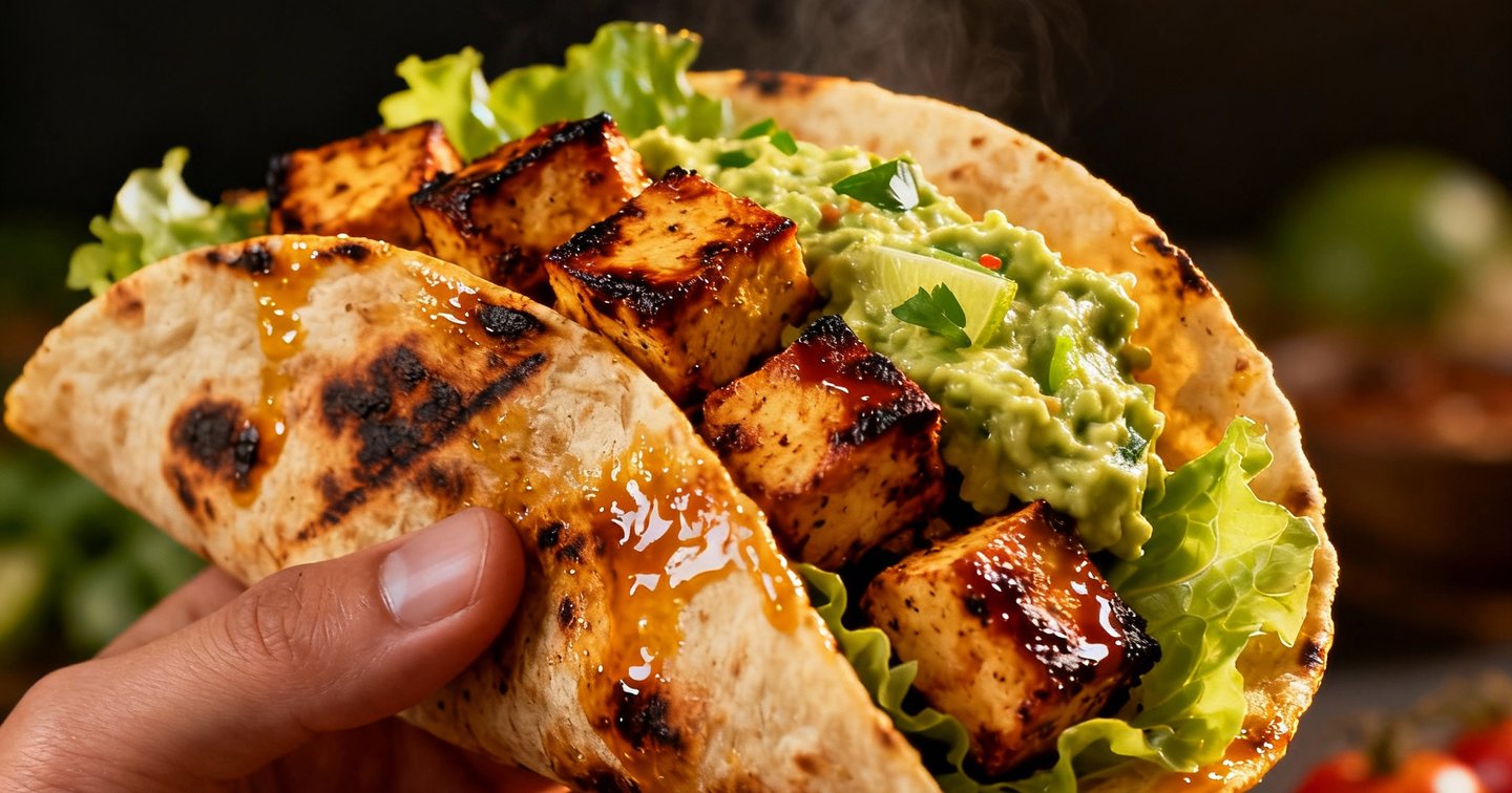 Spicy Grilled Paneer Wrap with Avocado Salsa | BetterSelfLabs