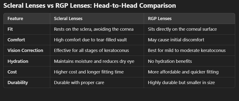 Scleral lens vs RGP for Keratoconus