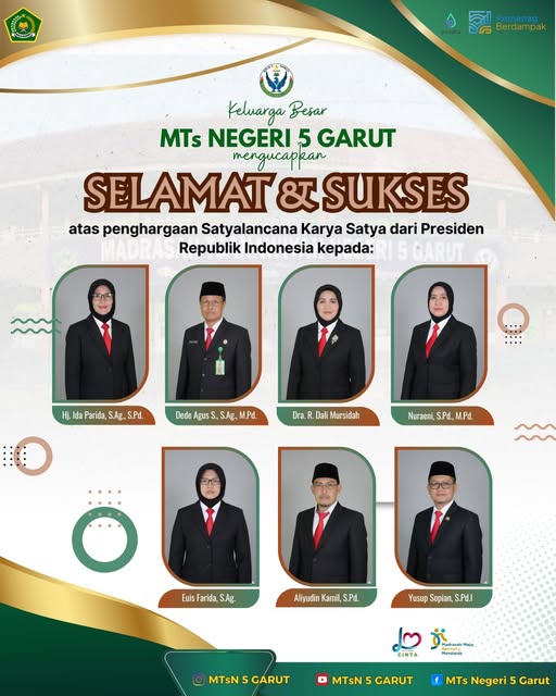 Torehan Prestasi dan Dedikasi: 7 Guru MTsN 5 Garut Raih Penghargaan ...