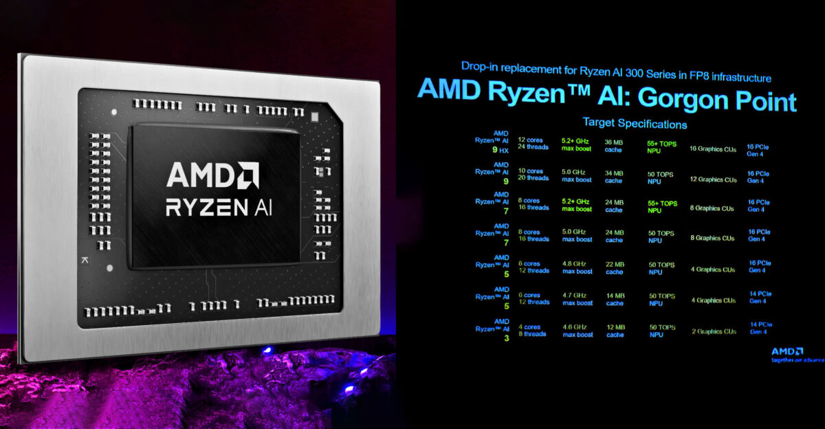Fuite : AMD prépare “Gorgon Point”, un refresh de Strix Point pour 2026 ...