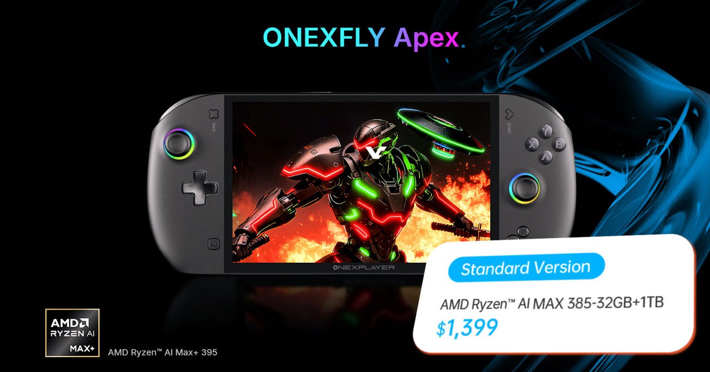 OneXFly Apex Ryzen MAX : dès 1 399 $, jusqu’à 2 299 $ pour le modèle ...