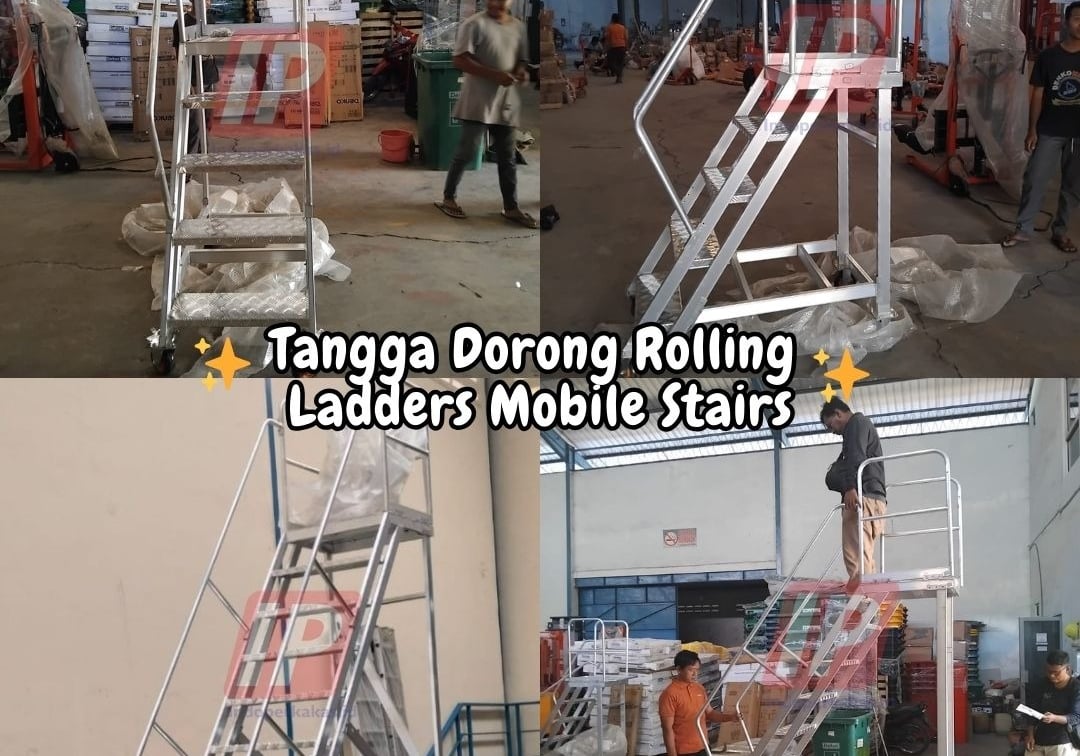 Tangga Dorong Platform Stair Dalton: Solusi Aman dan Kokoh untuk Toko ...