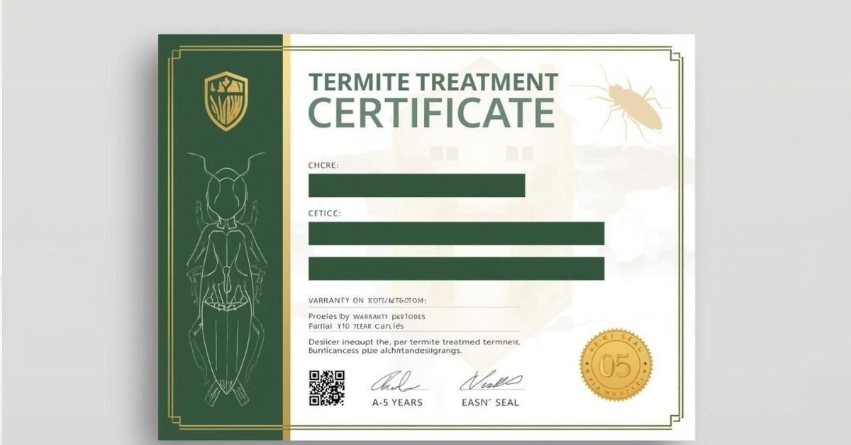What Is a Termite Treatment Certificate? Importance, Validity ...