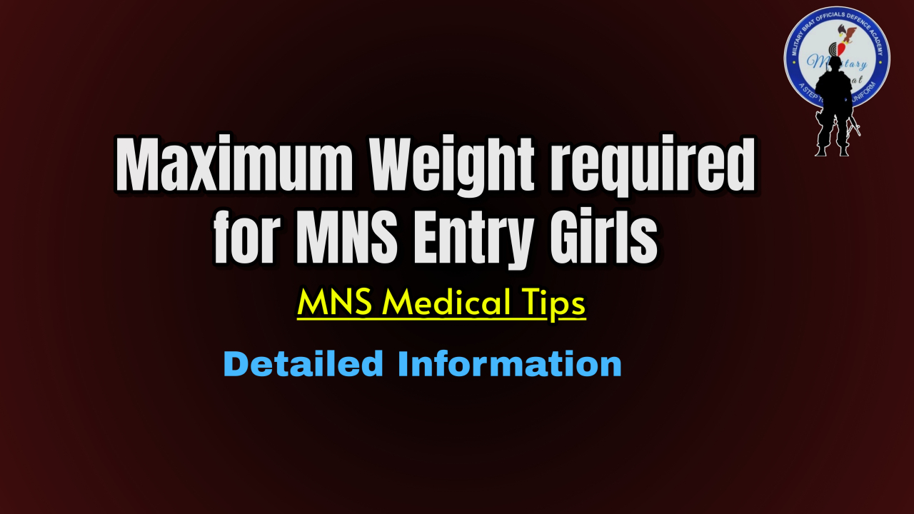 Maximum Weight Required for MNS 2025 | Indian Army Military Nursing ...