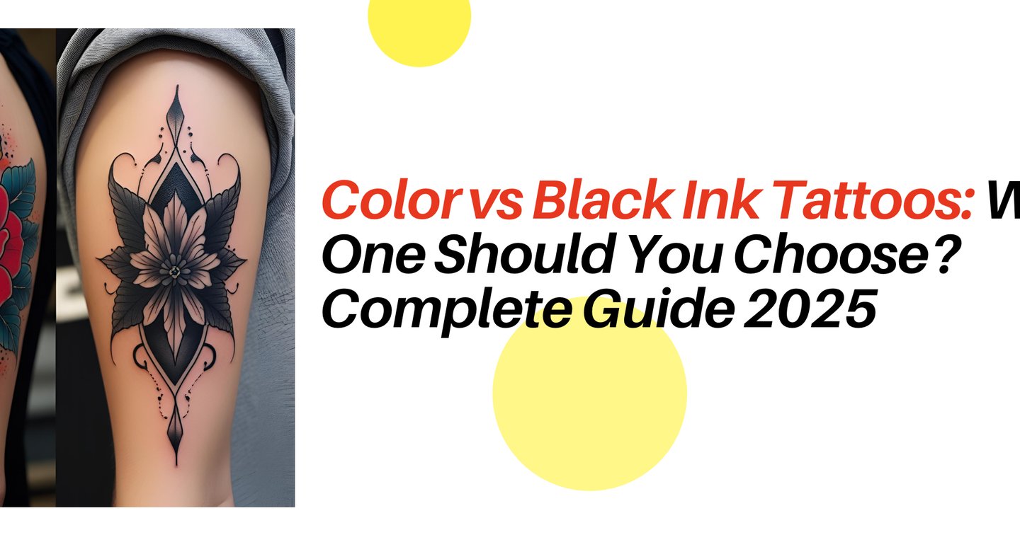 Color vs Black Ink Tattoos: Which One Should You Choose? Complete Guide 2025 | Aries Tattoo Noida